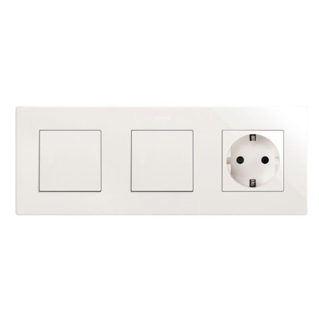 Marco Icon cuadrado tres elementos blanco Simon 270