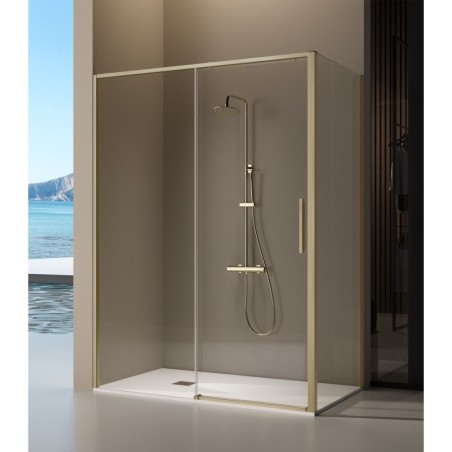 Mampara Ducha Delta 1F1C 152-154,6 Oro Cepillado Transparente