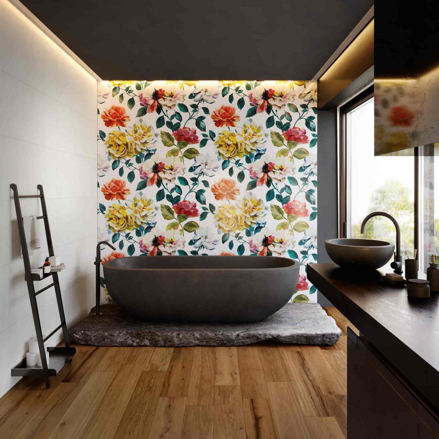 Azulejos con flores, la moda botánica llega a tu baño - Ferrolan Blog